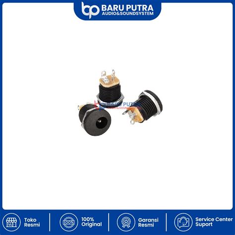 Jual Socket Drat Dc Pvc Bulat Female Soket Power Plug In Panel Mount