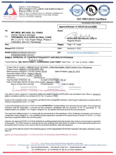 Approved Dole Cshp Pdf
