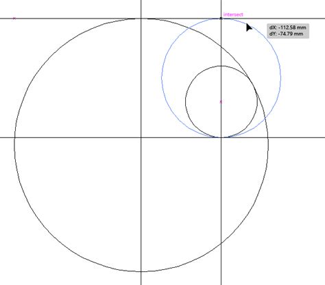 Vector Scaling A Circle To Tangent Two Other Circles Adobe Illustrator Graphic Design