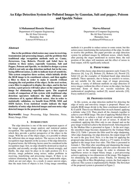 Pdf An Edge Detection System For Polluted Images By Gaussian Salt And Pepper Poisson And