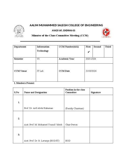 Ccm1 Minutes Vi Sem 2025 Batch Aalim Muhammed Salegh College Of