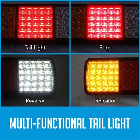 2x Led Trailer Light Reverse Indicator Brake Tail Lights Truck Caravan