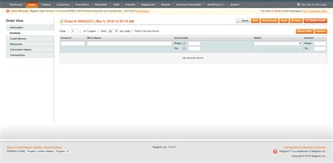 Php Invoice Is Not Displaying In Invoice Tab In Admin Order View Magento 1 Magento Stack