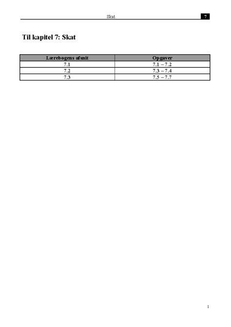 Skatte Beregning I årsregnskab Kap 7 Til Kapitel 7 Skat Lærebogens Afsnit Opgaver 7 7 7 7