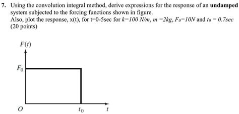 solved 7 using the convolution integral method derive expressions for