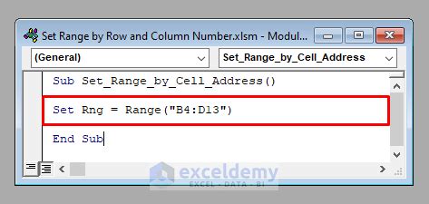 Excel Vba Set A Range By Row And Column Number Examples