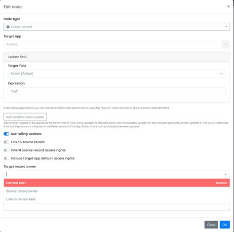 Update Actions Record Createupdate Field Update Copy And Link Archive Ect Softools