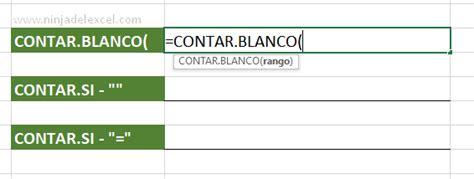 Cómo Contar Celdas Vacías en Excel Ninja del Excel