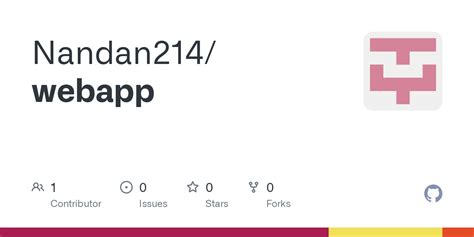 GitHub Nandan Webapp