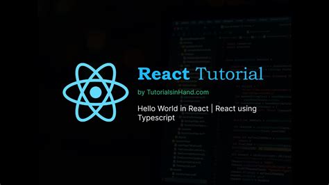 How To Write Hello World In React Typescript Youtube
