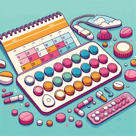Birth Control Pills Vector Illustration Premium Ai Generated Vector