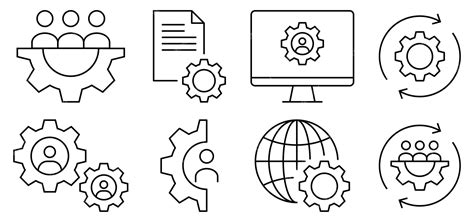 Premium Vector Set Of Process Line Icons