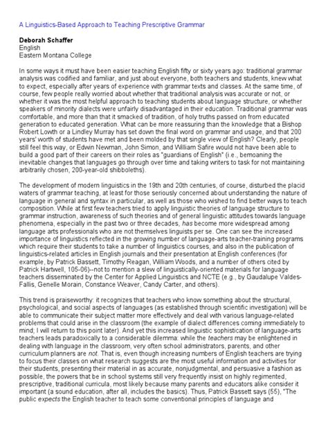 Prescriptive Grammar Pdf English Language Pronoun