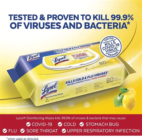 Lysol Disinfecting Wipes Lemon And Lime Blossom 80 Ct Flatpack 1