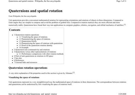 Quaternions And Spatial Rotation UJEP