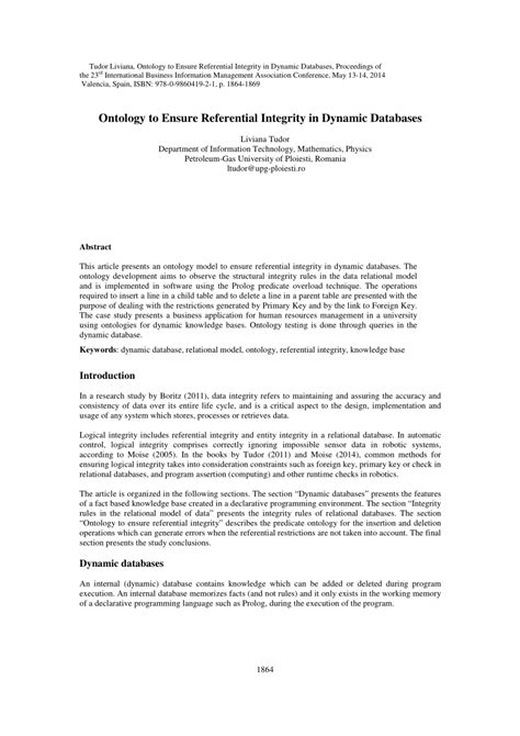 pdf ontology to ensure referential integrity in dynamic databases