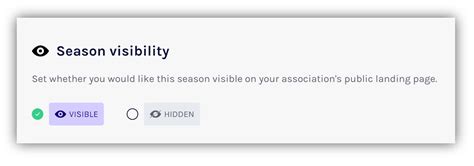 Managing A Season S Public Visibility Setting PlayHQ