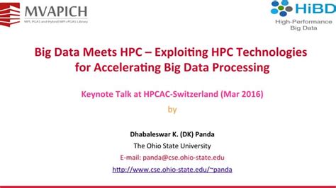 Big Data Meets Hpc Exploiting Hpc Technologies For Accelerating Big