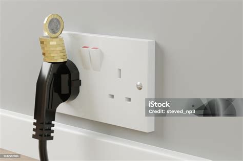 영국 파운드 동전이 있는 영국 전기 플러그 소켓 에너지 위기 개념 3d 그림 0명에 대한 스톡 사진 및 기타 이미지 0명 가격 개념 Istock