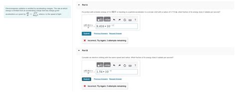 Solved Electromagnetic Radiation Is Emitted By Accelerating Chegg