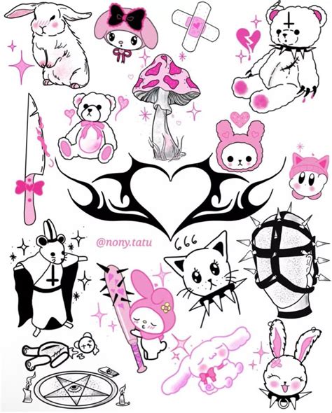 Pin By Cherry On Tattoo Inspo Hello Kitty Tattoos Cute Little