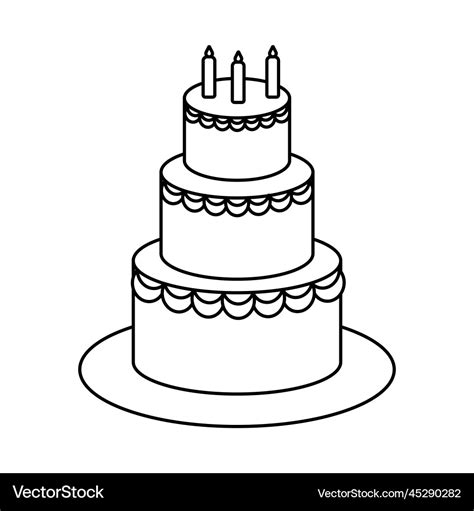 Cacke Icon Flat Design Style Royalty Free Vector Image