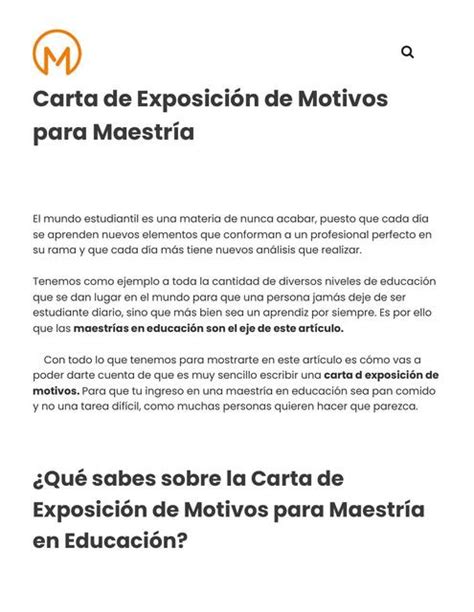 Carta Motivos De Ingreso