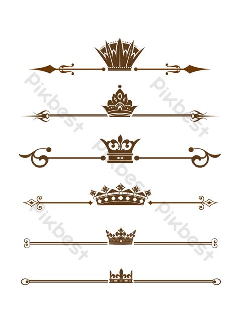 일반적으로 사용되는 벡터 상업 요소를 나누는 유럽 왕관 테두리 패턴 일러스트 Png Ai 무료 다운로드 Pikbest