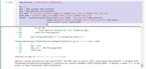 Bug Crserror During Execution Of Task Exporttotiff The Epsg Code Is