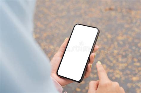 User Interaction With Smartphone Interface Urban Setting Digital