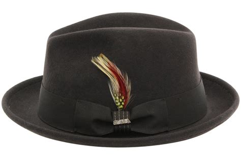 Scala Classico Mens Crushable Wool Felt Snap Brim Fedora Hat