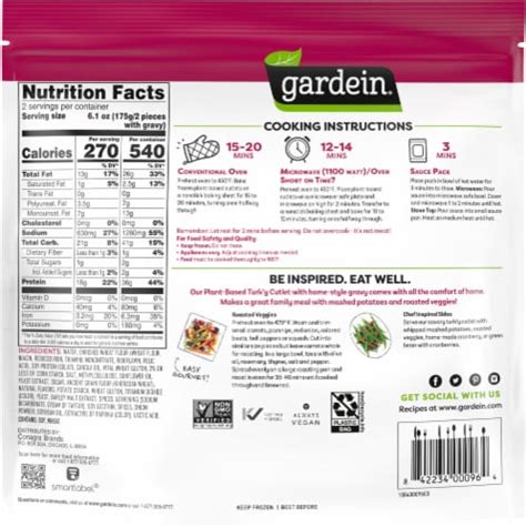Gardein® Lightly Breaded Meat Free Turky Cutlet With Homestyle Gravy 4 Ct 3 Oz Fred Meyer