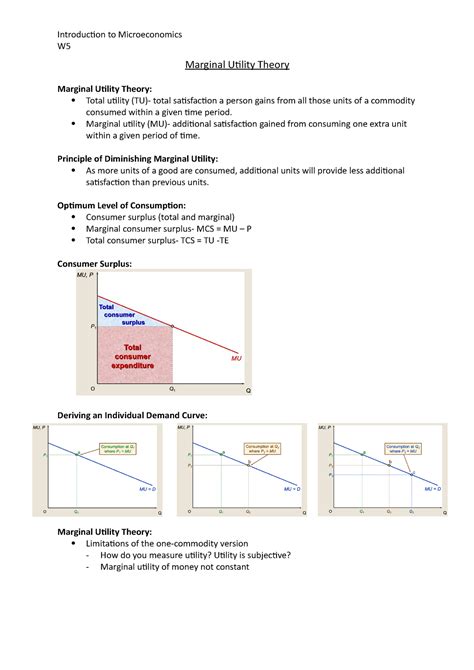 Introduction To Microeconomics W Marginal Utility Theory Marginal Utility Theory Total