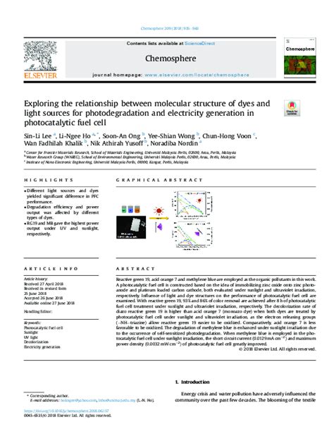 Pdf Exploring The Relationship Between Molecular Structure Of Dyes And Light Sources For