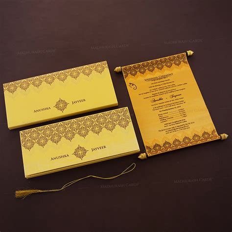 Majestic Wedding Royal Scroll Invite 6046g Madhurash
