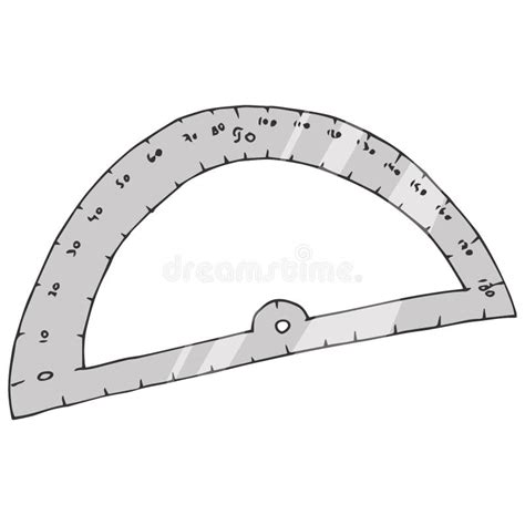 Protractor For Geometry Icon Vector Illustration Of A Protractor With