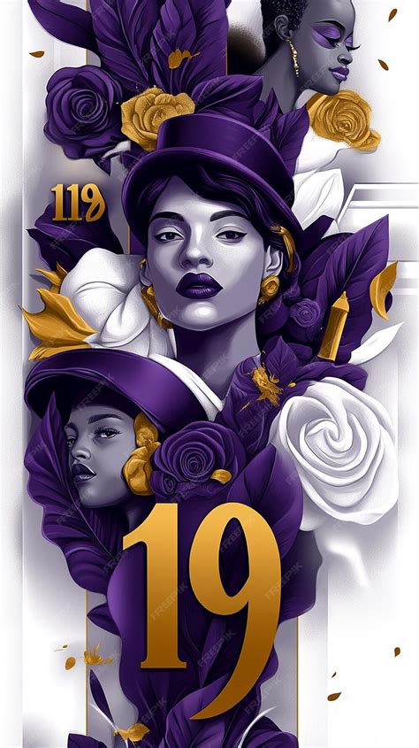 Modern Poster Design Celebrating The 19th Amendment Premium Ai