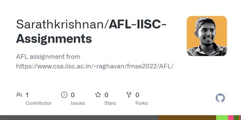 Github Sarathkrishnanafl Iisc Assignments Afl Assignment From