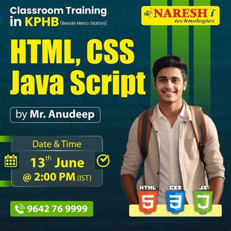 naresh it on linkedin html css javascript frontend programming