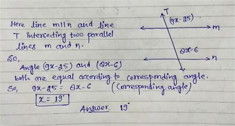 Solved Given M N Find The Value Of X 9x 25 8x 6 Course Hero