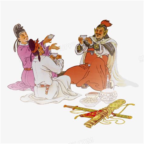 中国画古人饮酒png图片素材下载中国画png熊猫办公