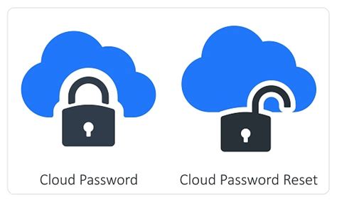 Cloud Password And Cloud Password Reset Stock Illustration Download