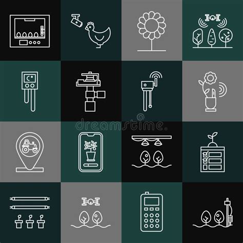 Set Line Standalone Sensor And Plant Smart Farming Technology Flower Automatic Irrigation