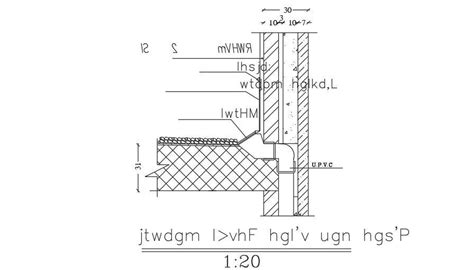 30cm Width Of The Column Section Drawing