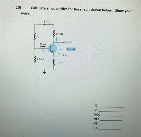 solved 10 calculate all quantities for the circuit shown