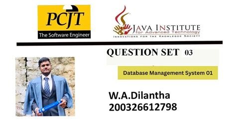 Data Base Task 03 Create Tables Using Customized Databases 1st Year