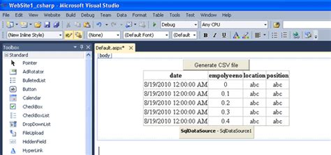 Export Gridview Data In Csv Format