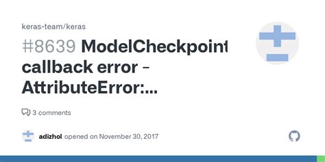 Modelcheckpoint Callback Error Attributeerror Activation Object