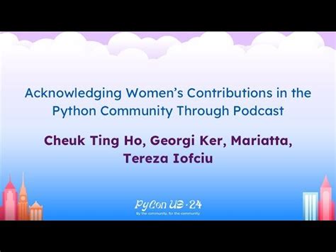Free Video Acknowledging Womens Contributions In The Python Community Through Podcast From