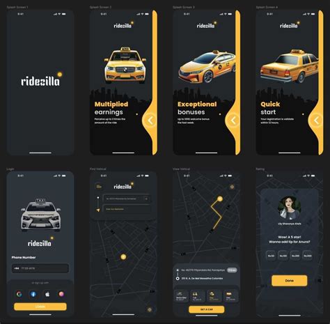 App Ui Kit Taxi App Ui Kit Cab Booking App Ui Kit Rider App Ui Kit Driver App Ui Kit Qcabs